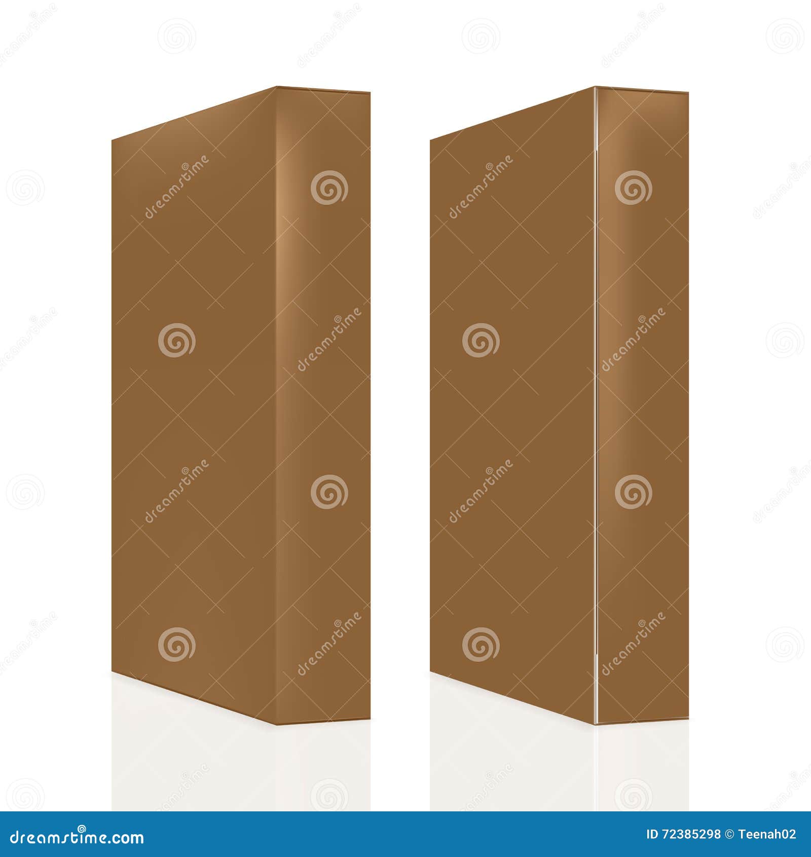 SET of Empty Brown Thin Packaging Box Stock Vector - Illustration of ...