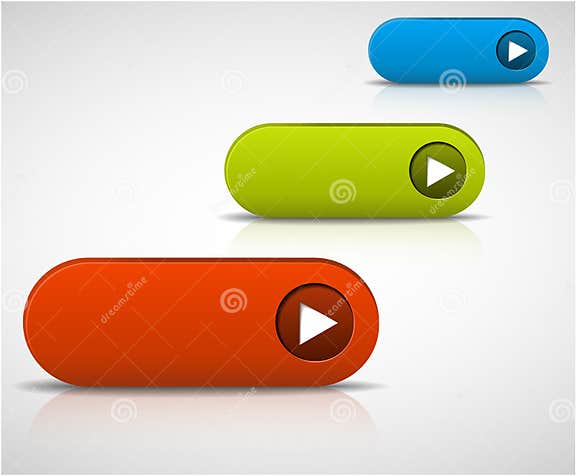 Set of empty buttons stock illustration. Illustration of blue - 18833296