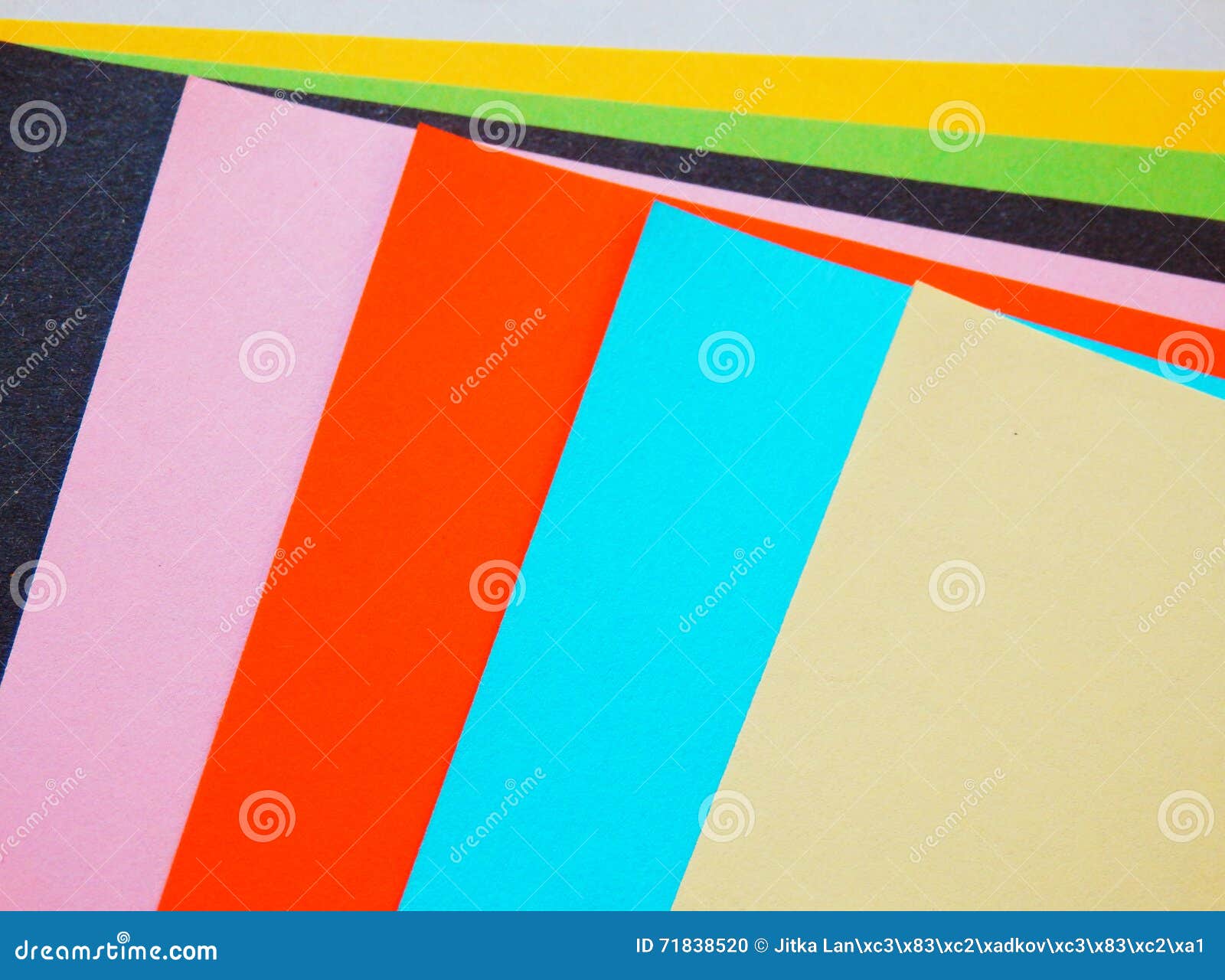 Set of Empty Colorful Papers Stock Photo - Image of colorful, green ...