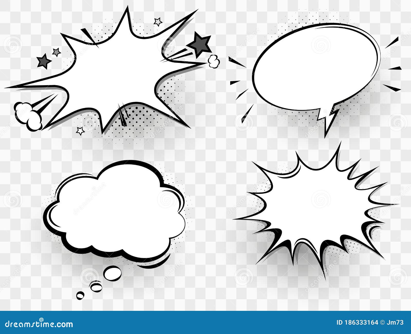 Empty Comic Strip Speech Bubble Cartoon Vector | CartoonDealer.com ...
