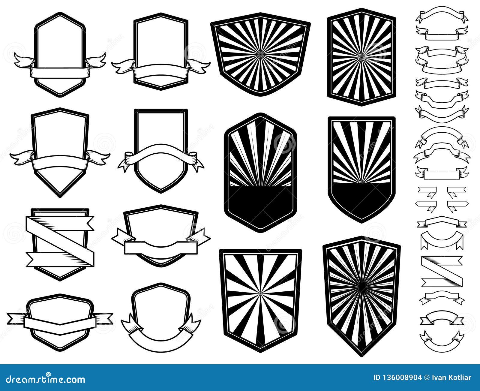 Set of Empty Emblems. Design Element for Logo, Label, Badge, Sign Stock ...