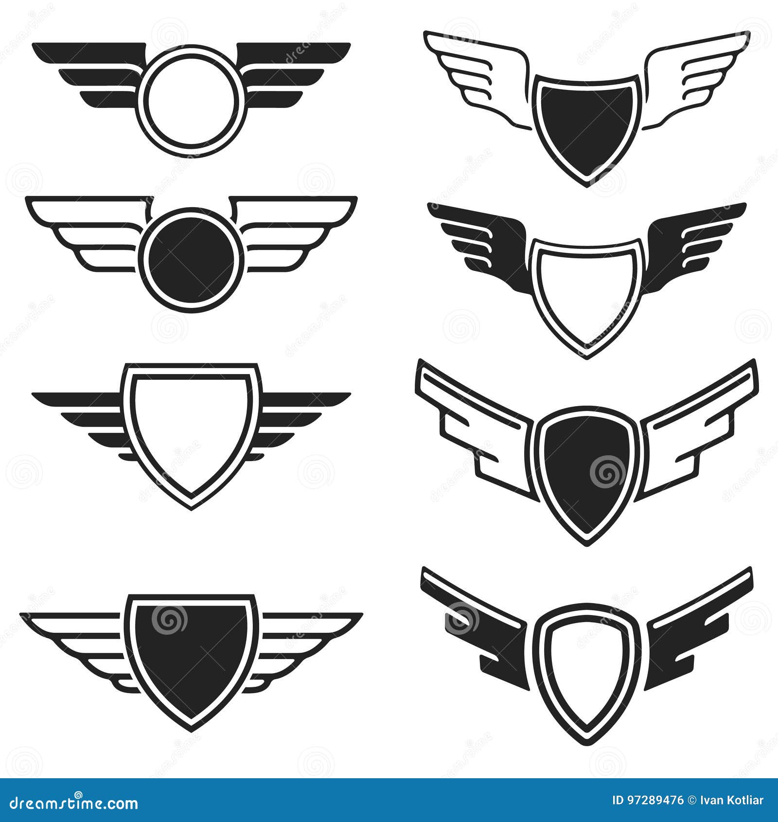 Empty Crest With Wings