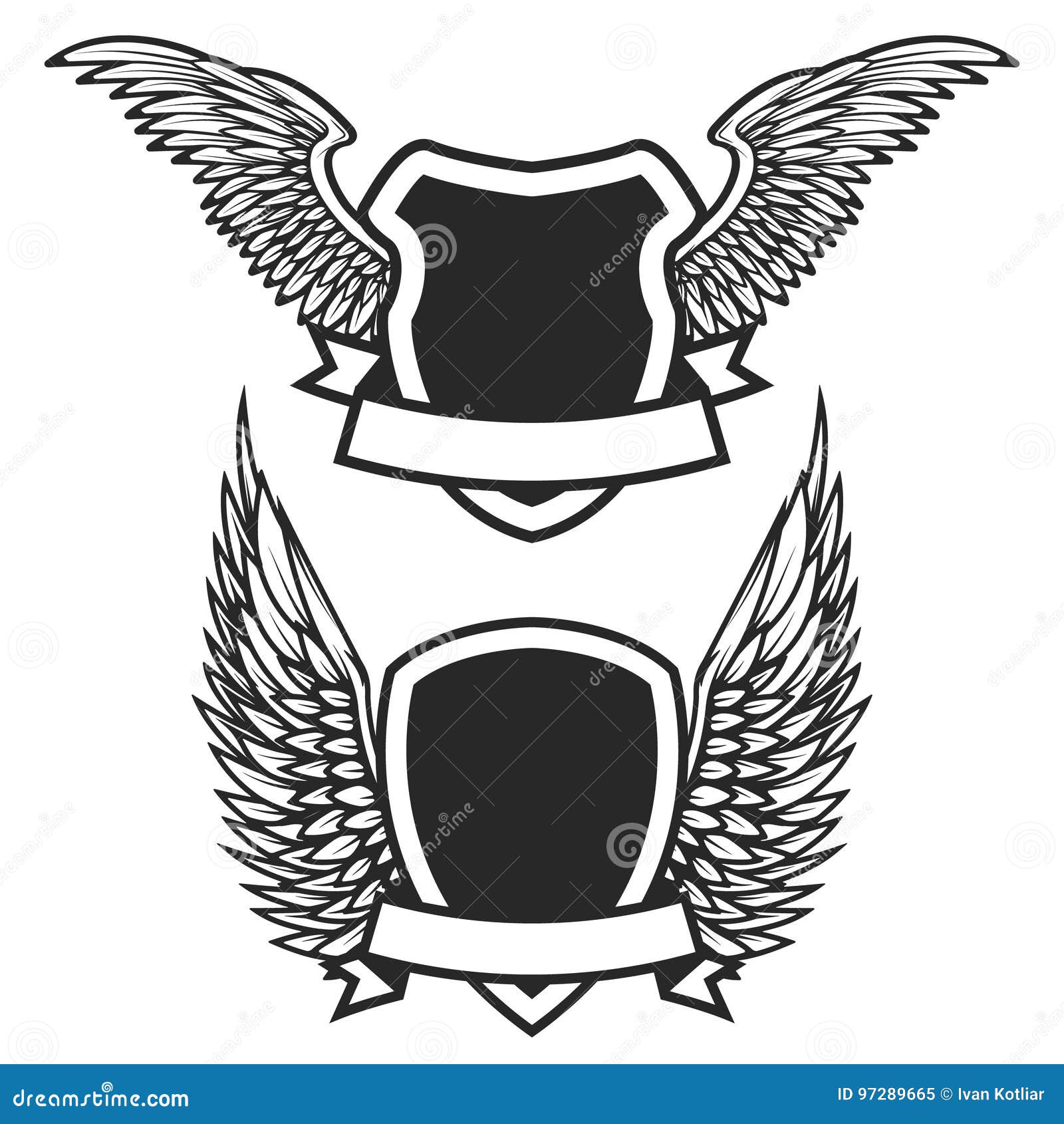 Empty Crest With Wings