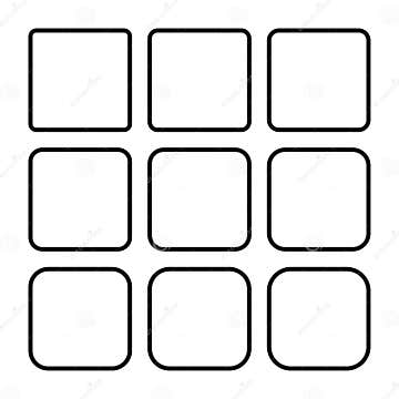 Set of Empty Frame, Collection of Outline Border Design Isolated on ...