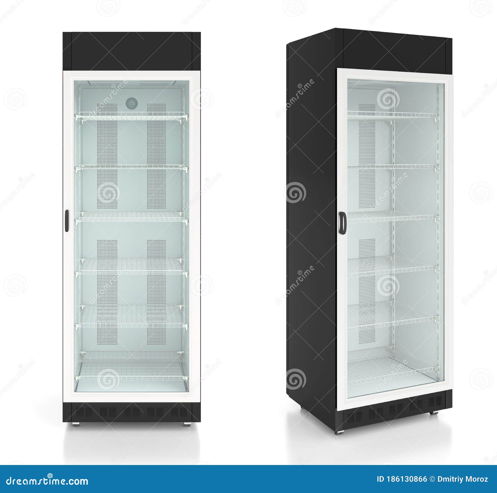 Empty display refrigerator stock illustration. Illustration of render ...