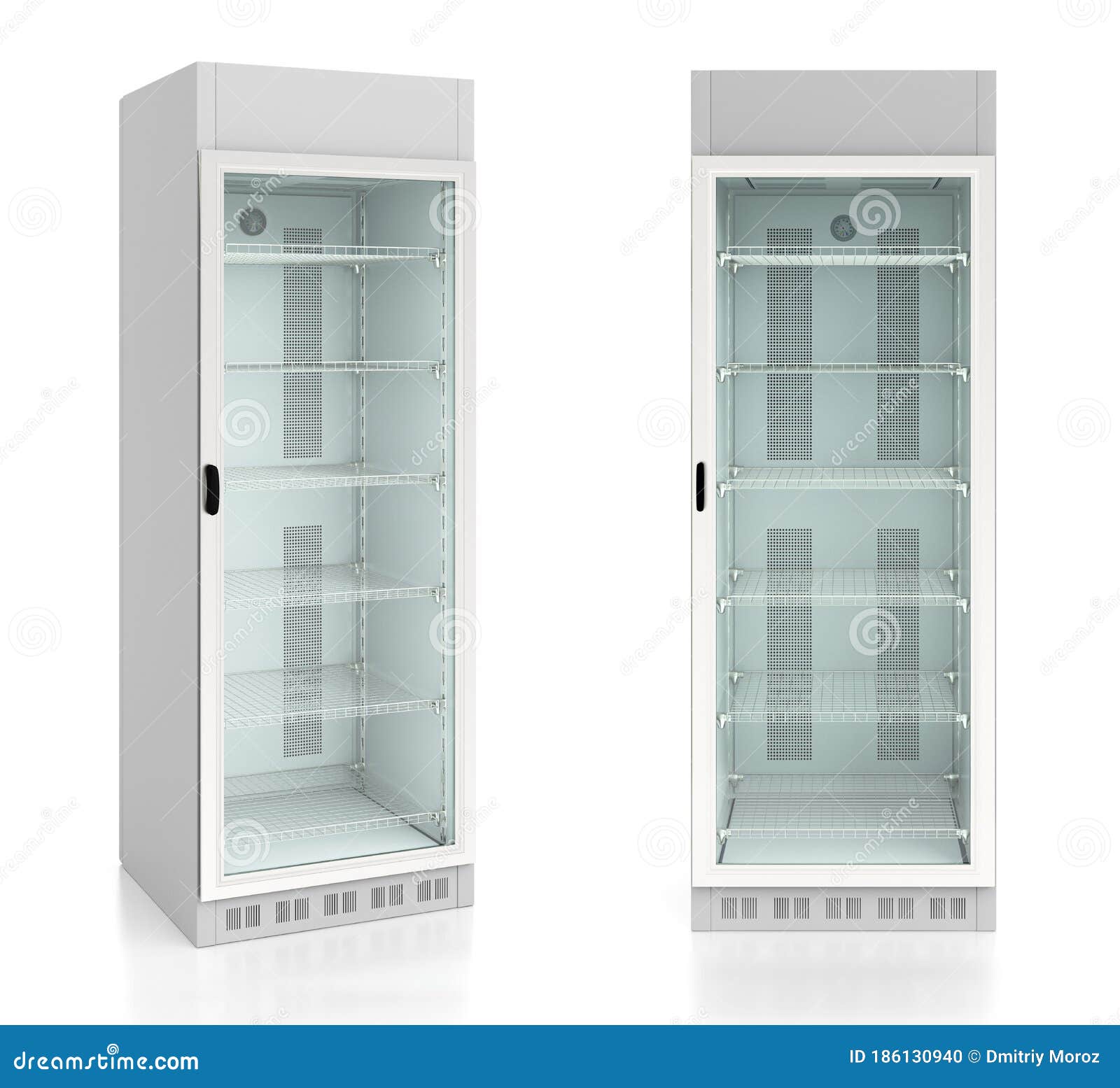 Empty display refrigerator stock illustration. Illustration of ...