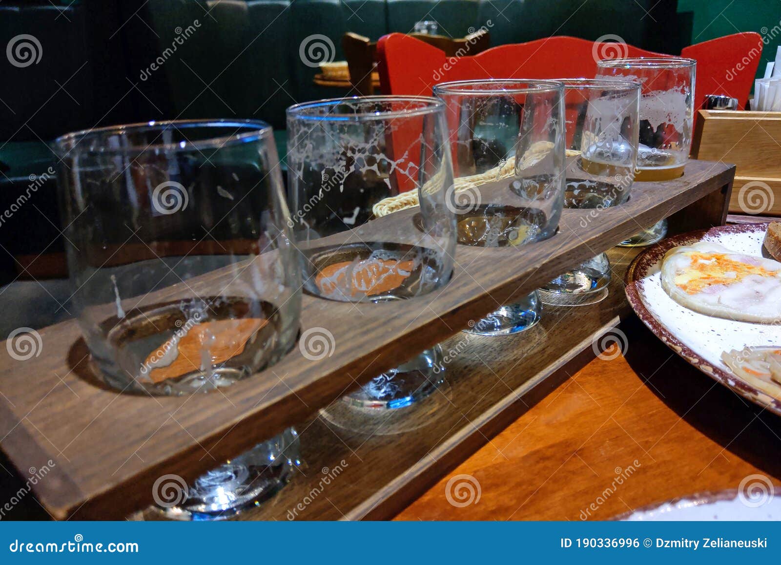 Set of Empty Glasses after Beer. Beer Pub Stock Photo - Image of ...