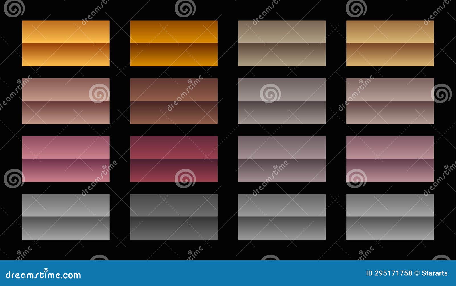 Set of Empty Gradient Swatch Palette Backdrop Design Stock Illustration ...