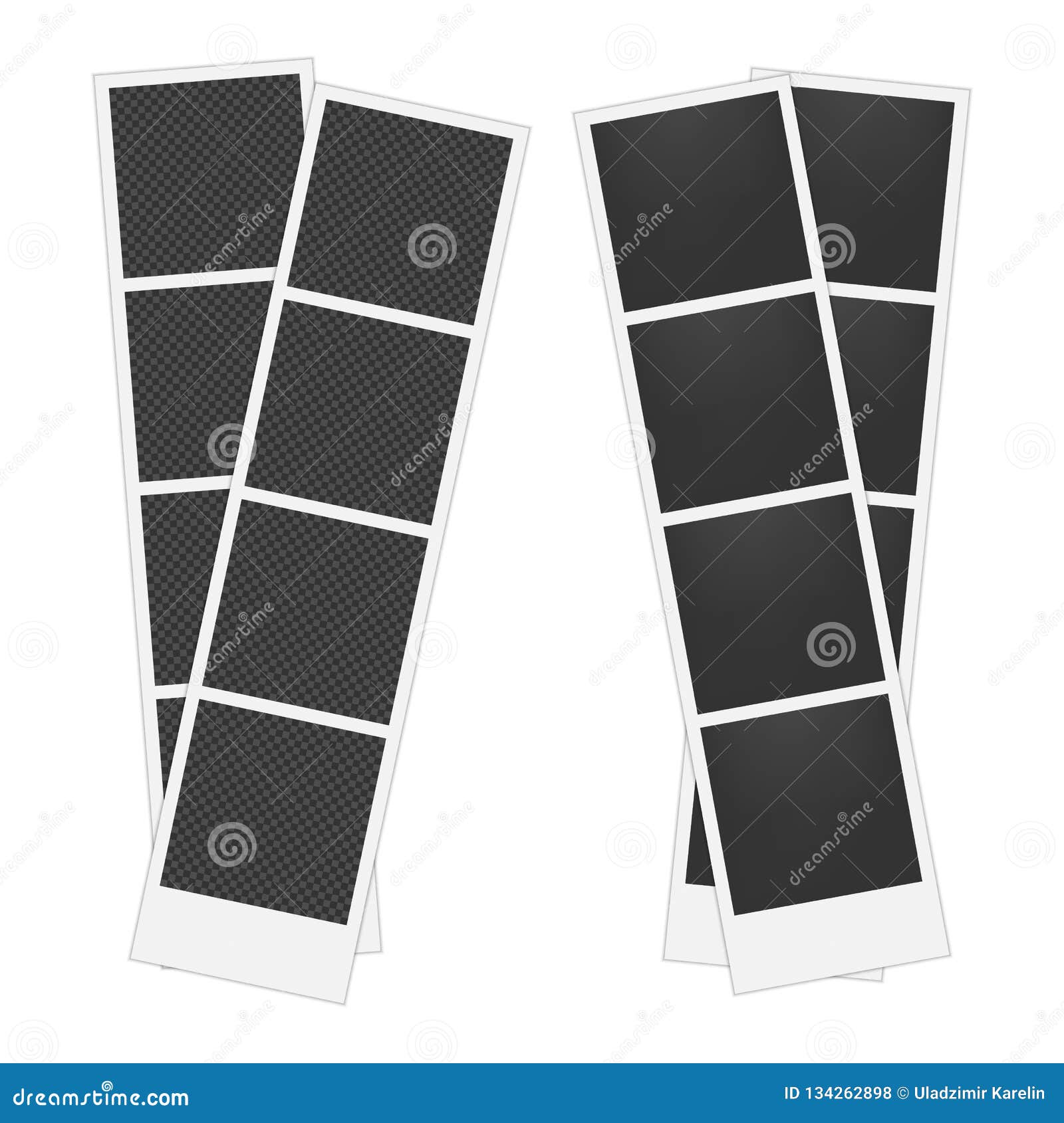 Set of Empty Photo Frame. Photo Booth Vector. Template for Photo, Image ...