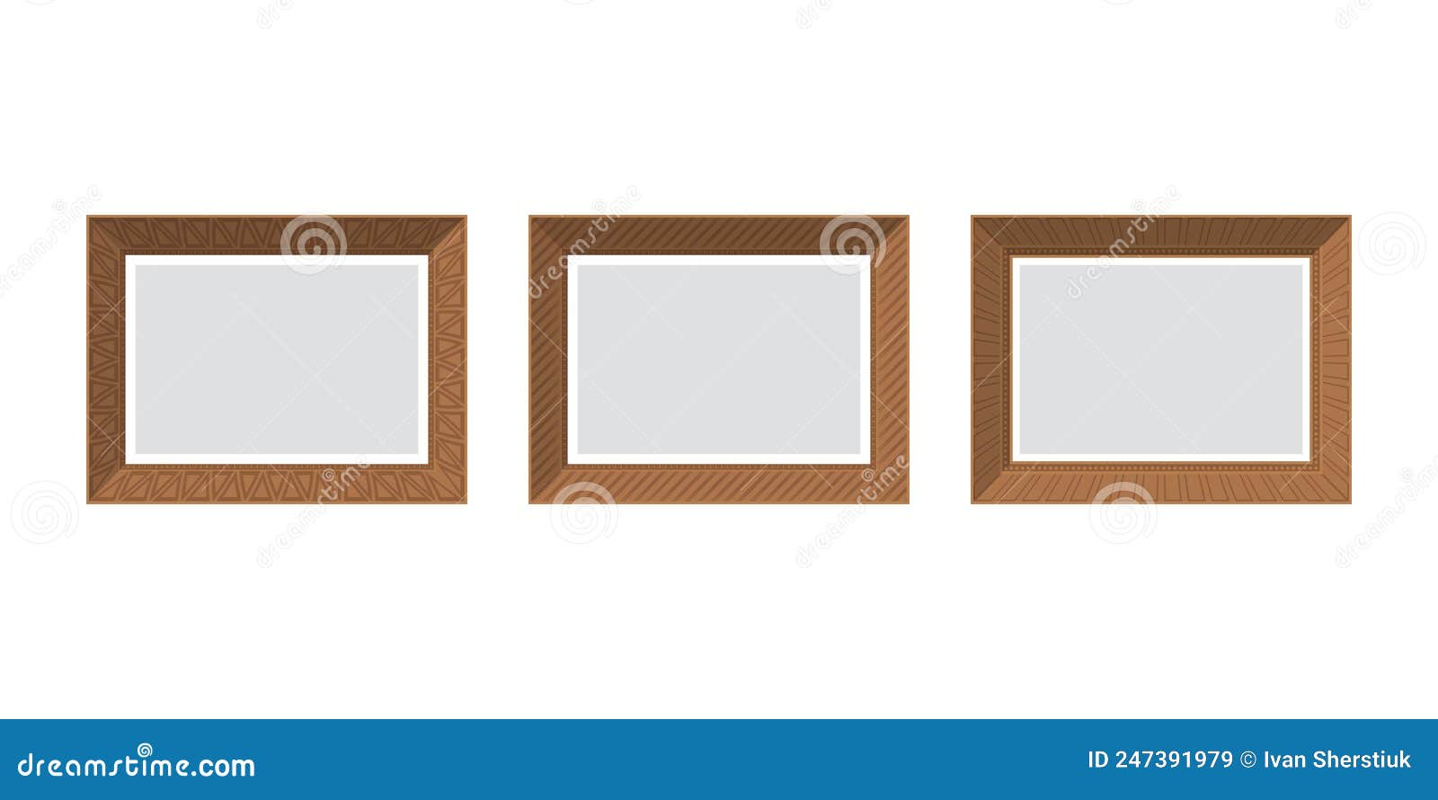 Set of Empty Pictures. Isolated. Flat Style. Stock Vector ...