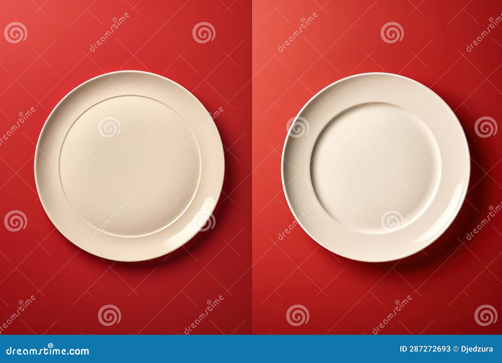 Set of Empty Plates Flat Lay Stock Image - Image of arrangement, dishes ...