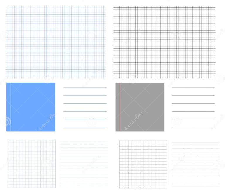 Empty School Grids Vector Vector Backgrounds. Square Lined Paper Grid ...