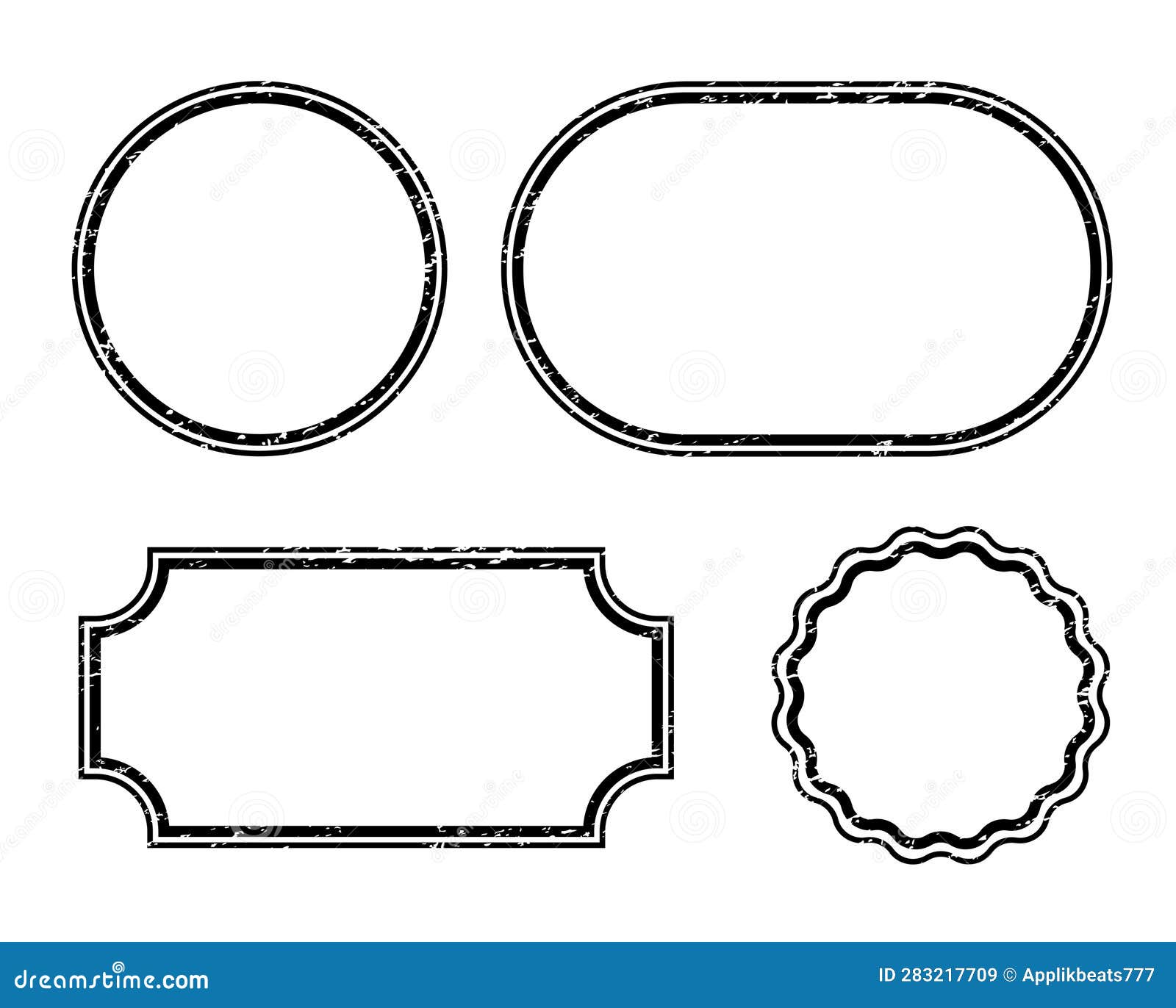 A Set of Empty Stamps - Stock Vector Stock Vector - Illustration of ...