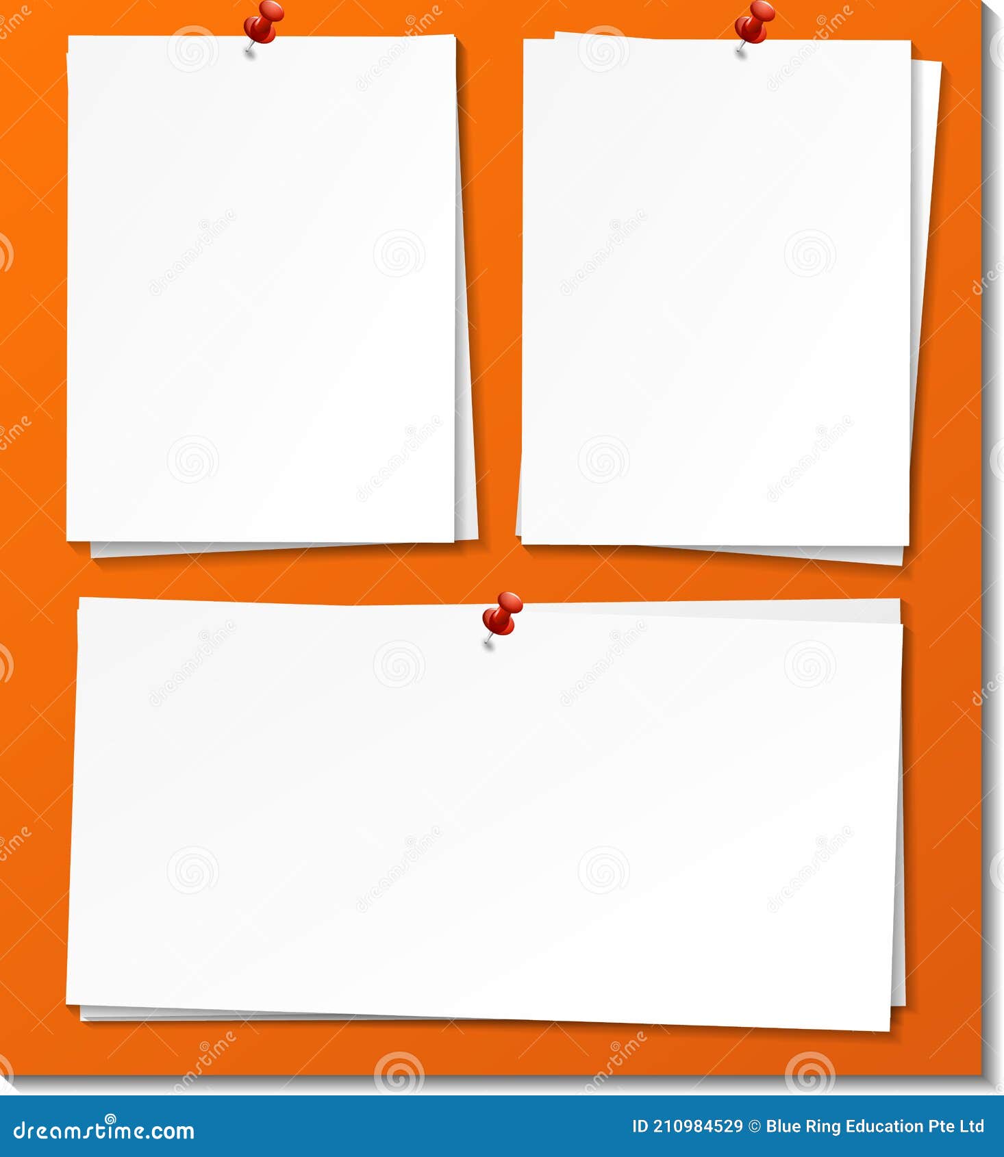 Set of Empty Sticky Note Paper Template Stock Vector - Illustration of ...