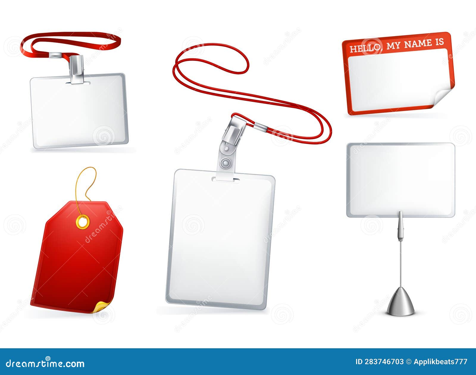 Set of empty tags stock vector. Illustration of docket - 283746703