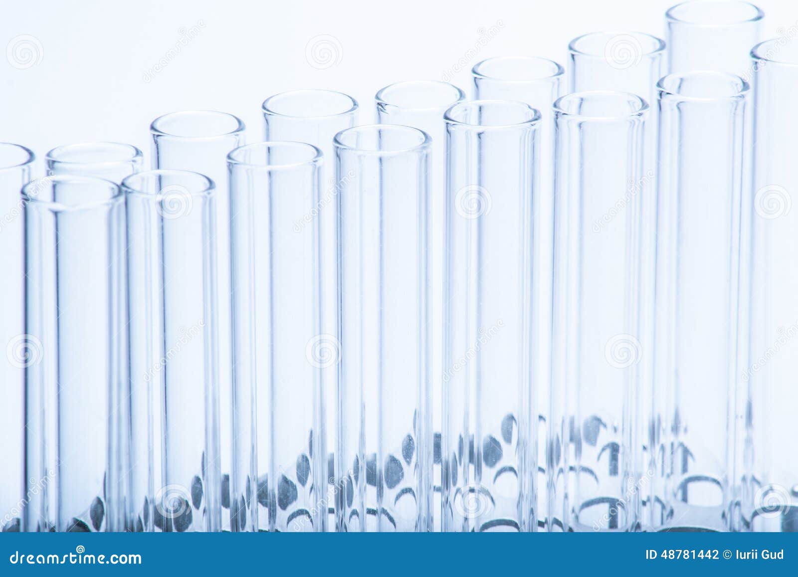 Set of Empty Test Lab Tubes on Stand Stock Photo - Image of measurement ...