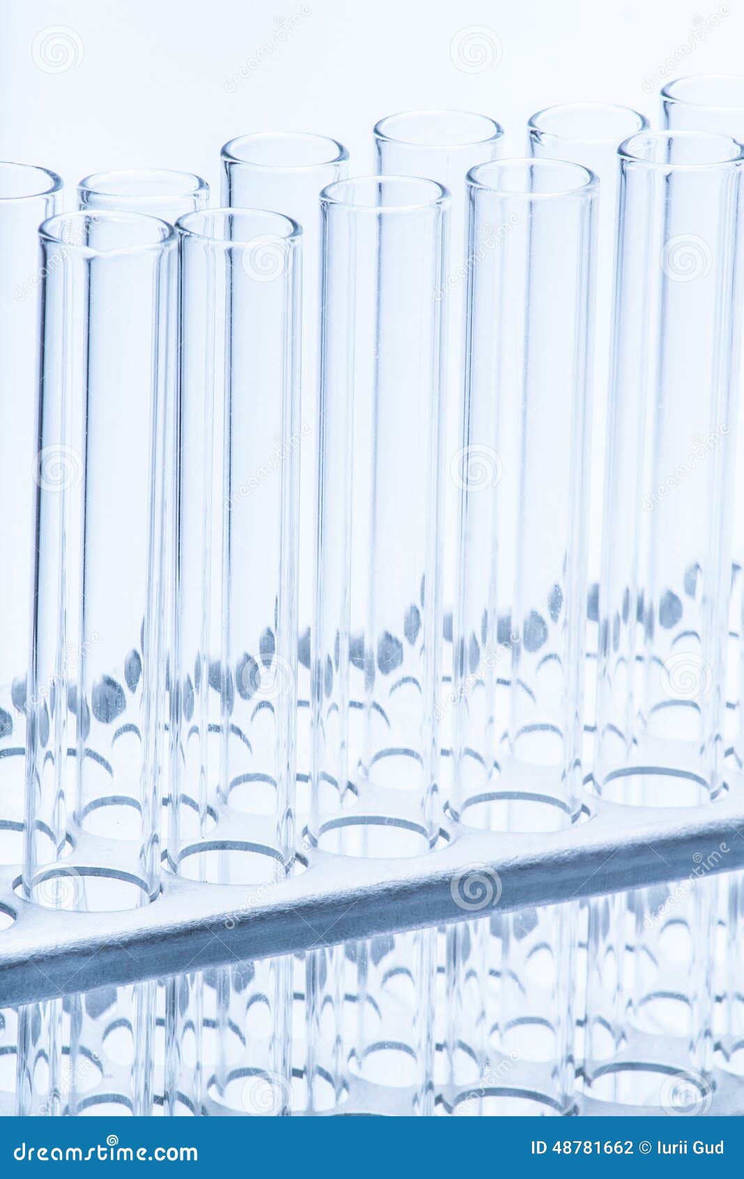 Set of Empty Test Lab Tubes on Stand Stock Photo - Image of preparation ...