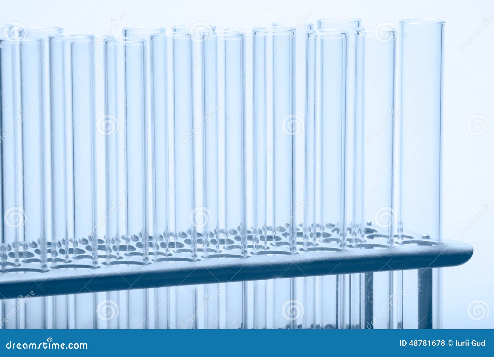 Set of Empty Test Lab Tubes on Stand Stock Photo - Image of instrument ...