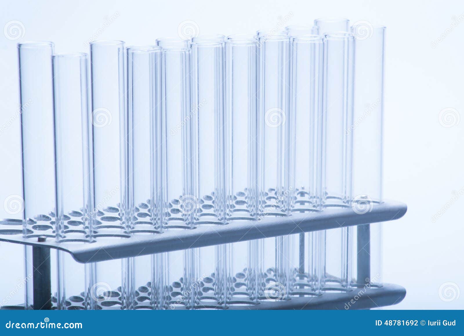 Set of Empty Test Lab Tubes on Stand Stock Photo - Image of medical ...