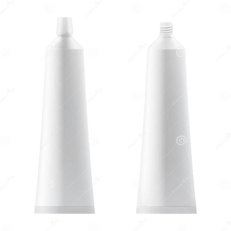 A Set of Empty Tubes of Toothpaste. Open and Closed Tubes. Mockup of ...