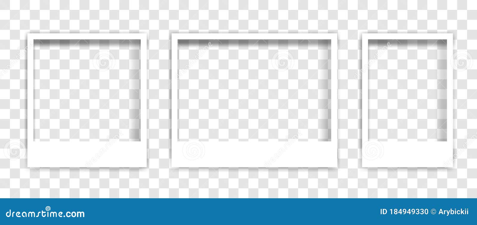 Set Empty White Photo Frame. Stock Vector Stock Vector - Illustration ...