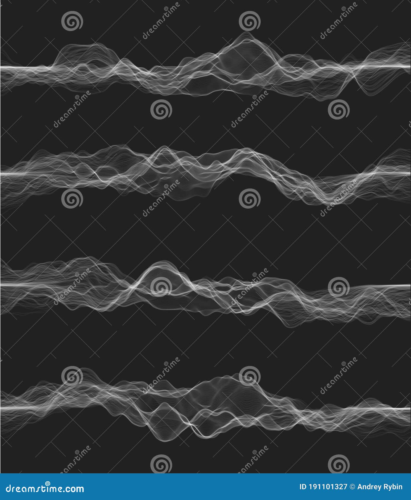 Set of Energy Chaotic Waves. Sound or Energy Waves for Your Design ...