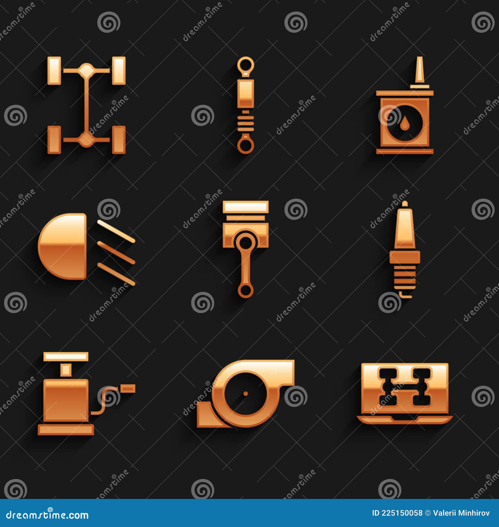 Set Engine Piston, Automotive Turbocharger, Diagnostics Condition of ... Set Engine Piston, Automotive Turbocharger, Diagnostics Condition of ...