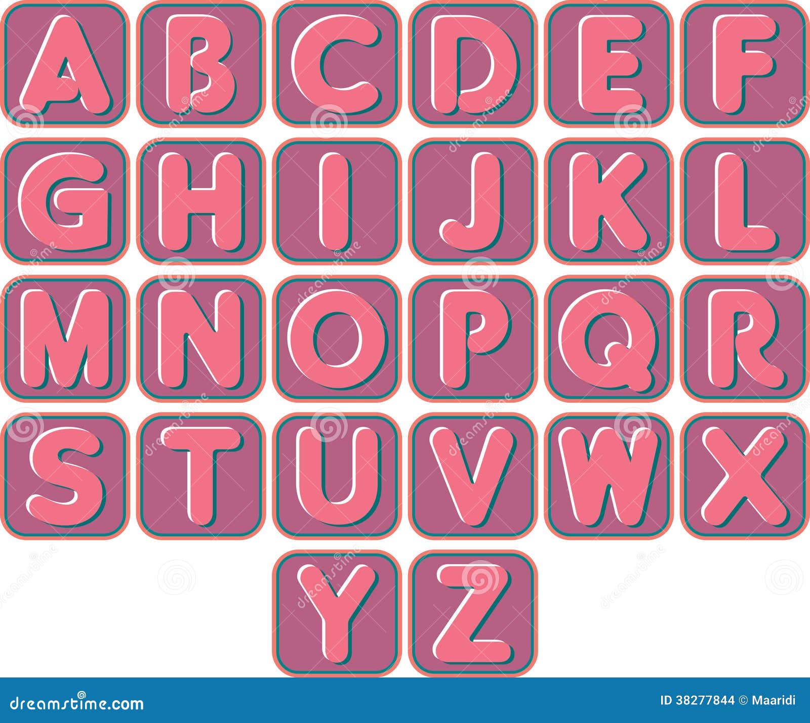 Complete Color Set of English Alphabets Stock Vector - Illustration of ...