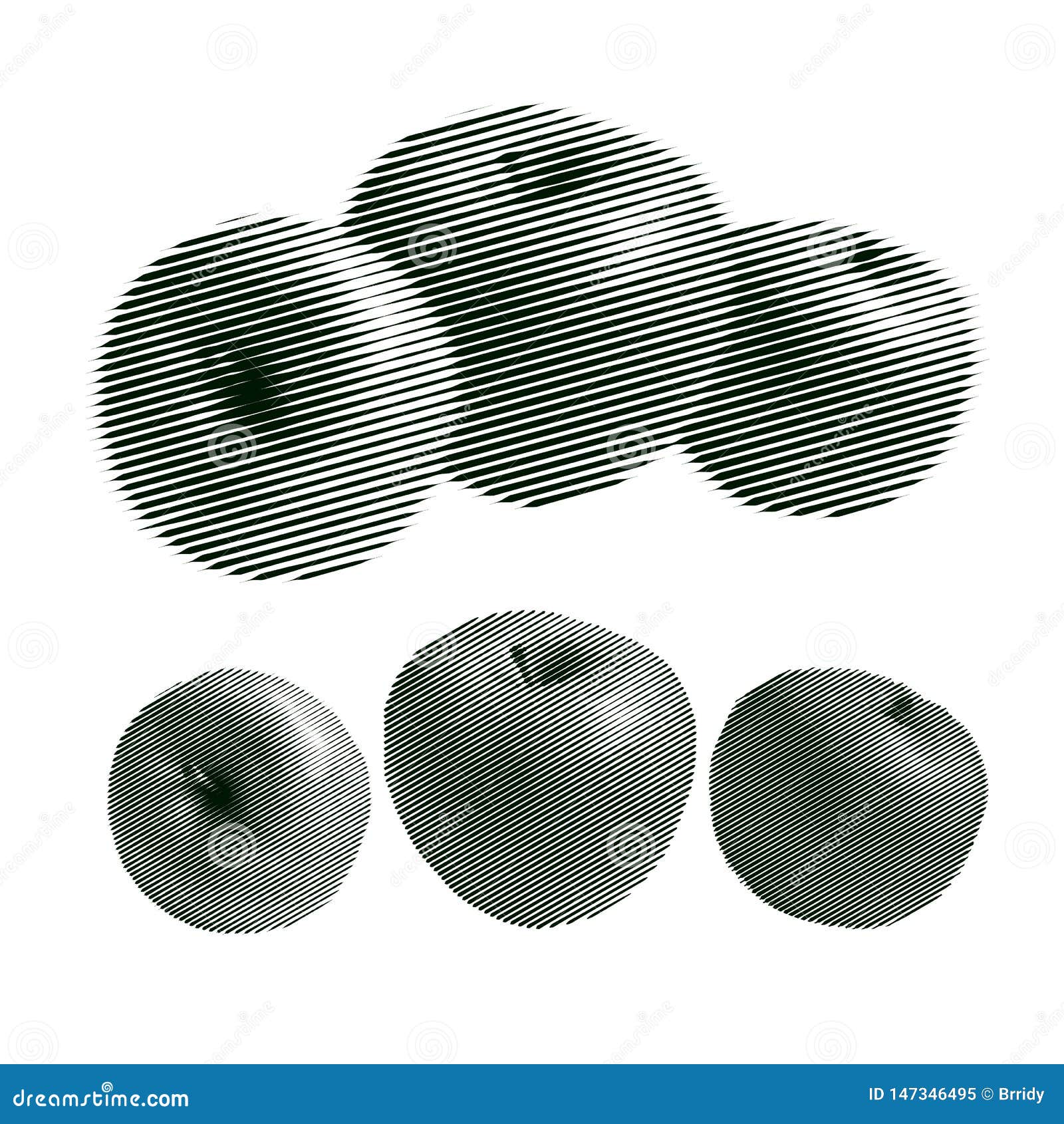 Set Of Engraving Apples Isolated On White. Vector Retro Illustration ...