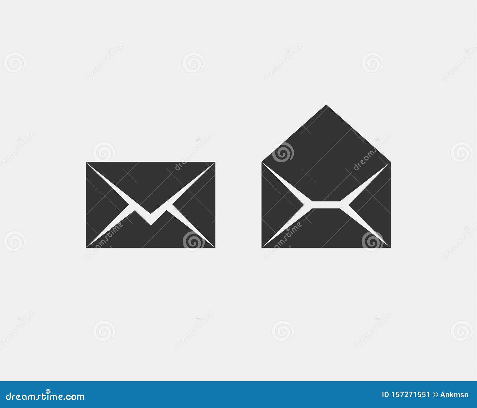 Set Envelop Icons Letter. Envelope Icon Vector Template. Mail Symbol ...