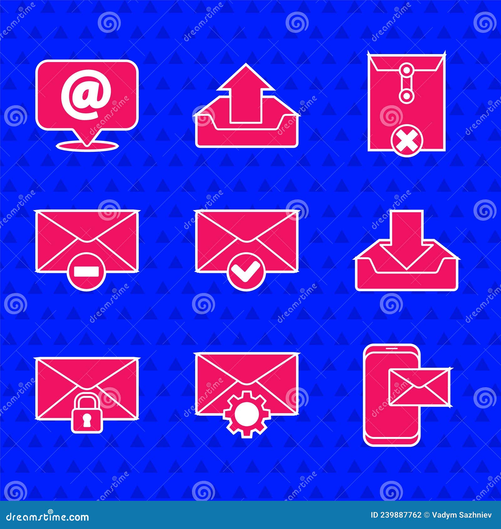 Set Envelope and Check Mark, Setting, Mobile Envelope, Download Inbox ... Set Envelope and Check Mark, Setting, Mobile Envelope, Download Inbox ...