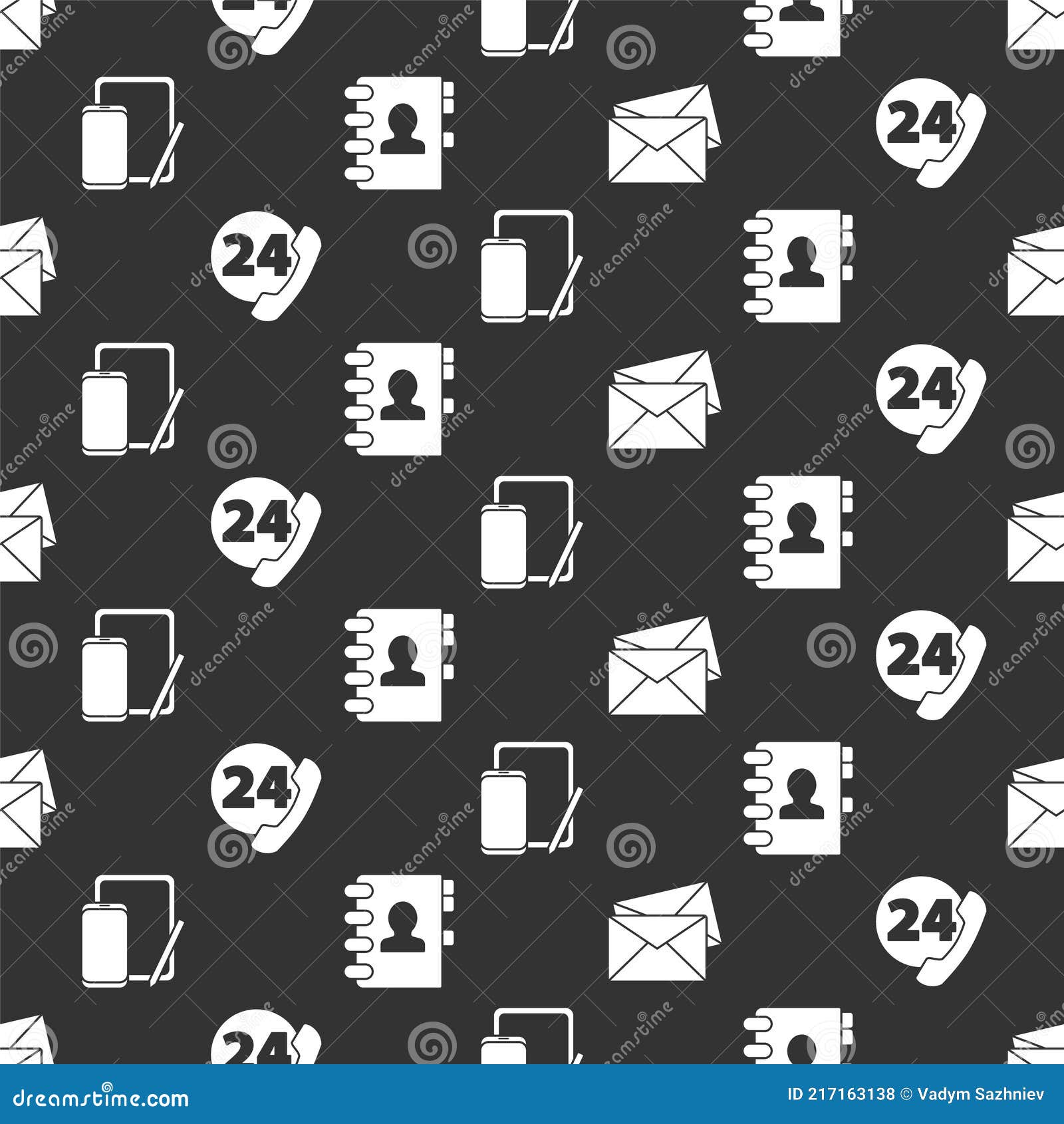 Set Envelope, Telephone 24 Hours Support, Phone and Graphic Tablet and ...