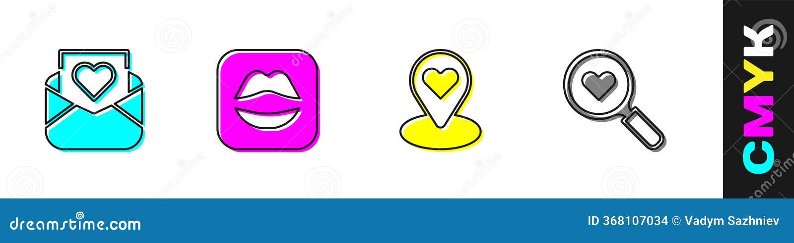 Red Heart With A Smiling Face And Blushing Cheeks On Transparent ...