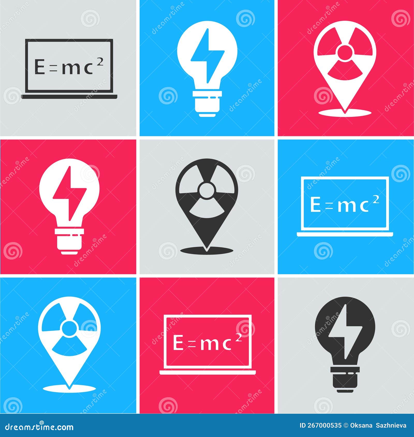 Set Equation Solution, Light Bulb with Lightning and Radioactive in ... Set Equation Solution, Light Bulb with Lightning and Radioactive in ...