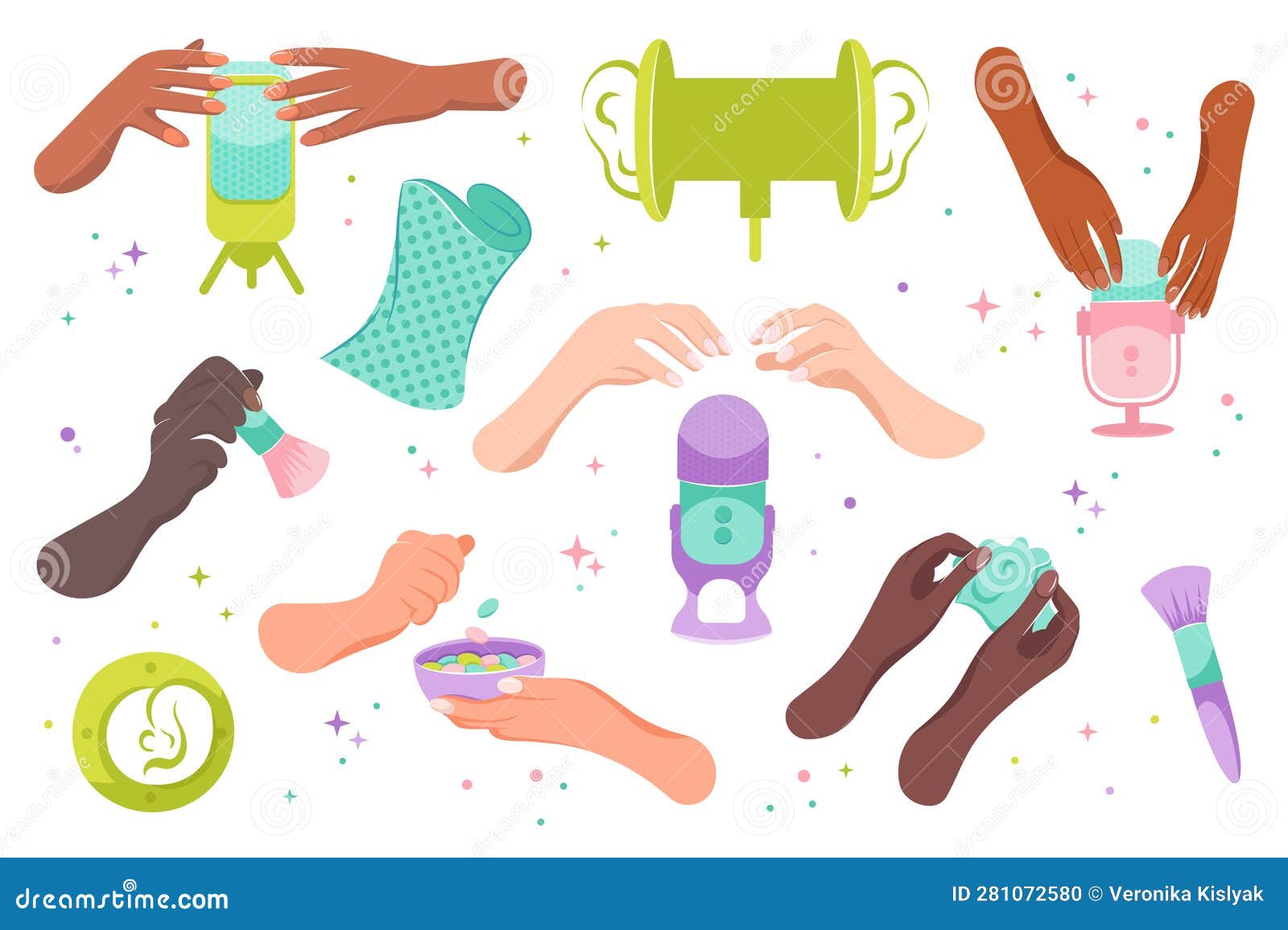 Set Equipment for Making Asmr Content. Asmr Content Creating Blogging ...