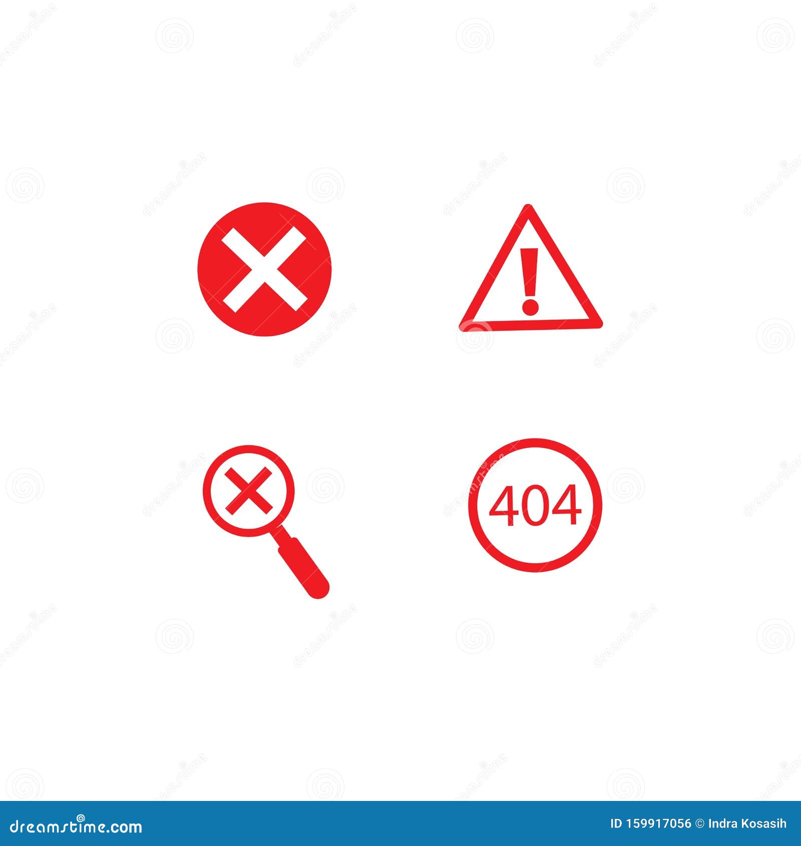 Set of Error Icon Information Logo Vector Illustration Stock Vector ...