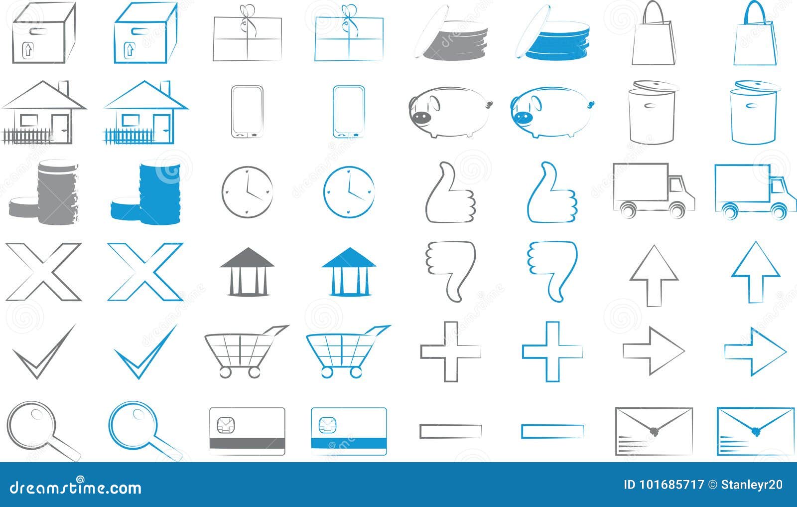 Set of eshop icons stock vector. Illustration of crate - 101685717