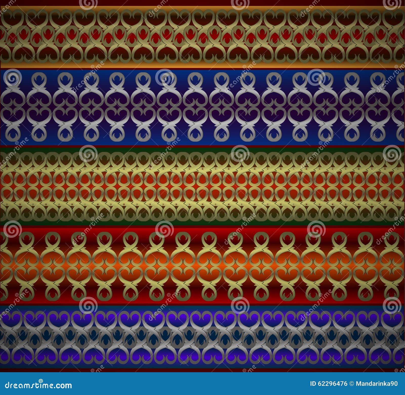 Set of Ethnic Seamless Borders Stock Vector - Illustration of graphic ...