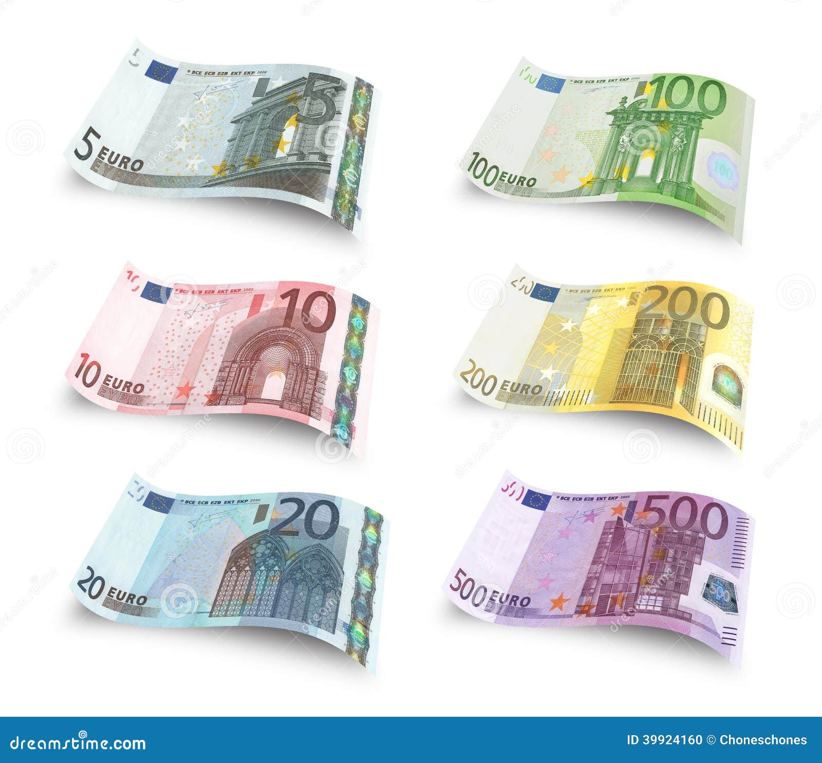 Set euro banknotes stock photo. Image of europe, dream - 39924160