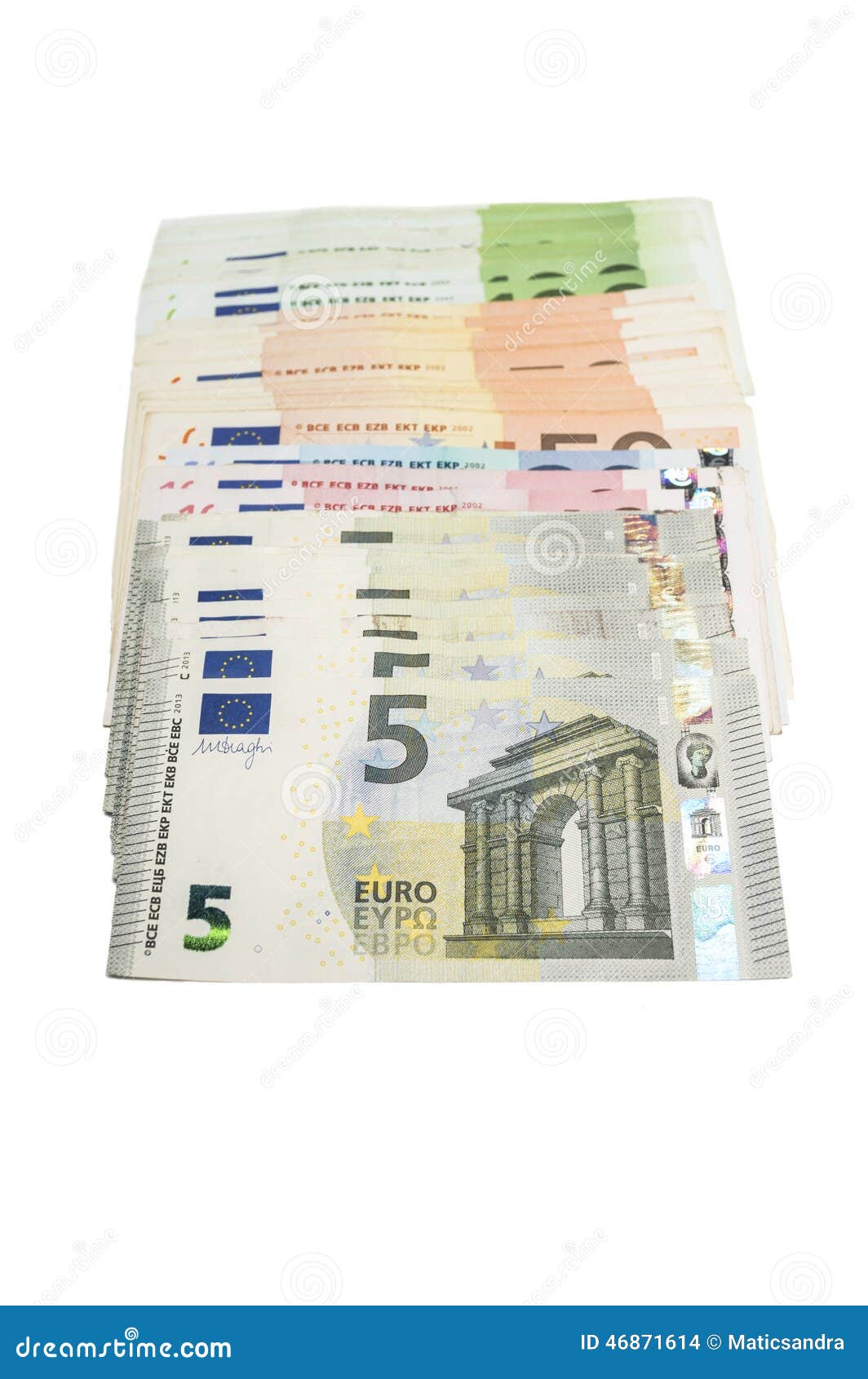 Set of euro banknotes. stock photo. Image of european - 46871614