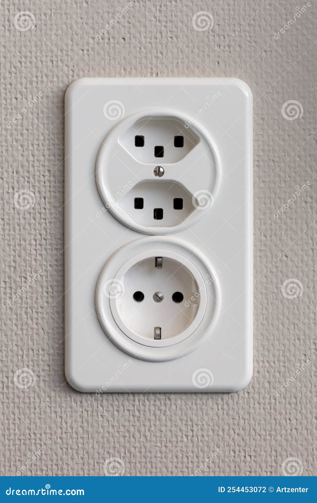 Set of Europe Socket Wall Panel Stock Photo - Image of connection, jack ...