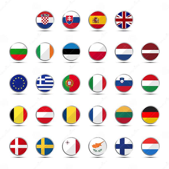 Set of European Union Country Flags Stock Vector - Illustration of ... Set of European Union Country Flags Stock Vector - Illustration of ...