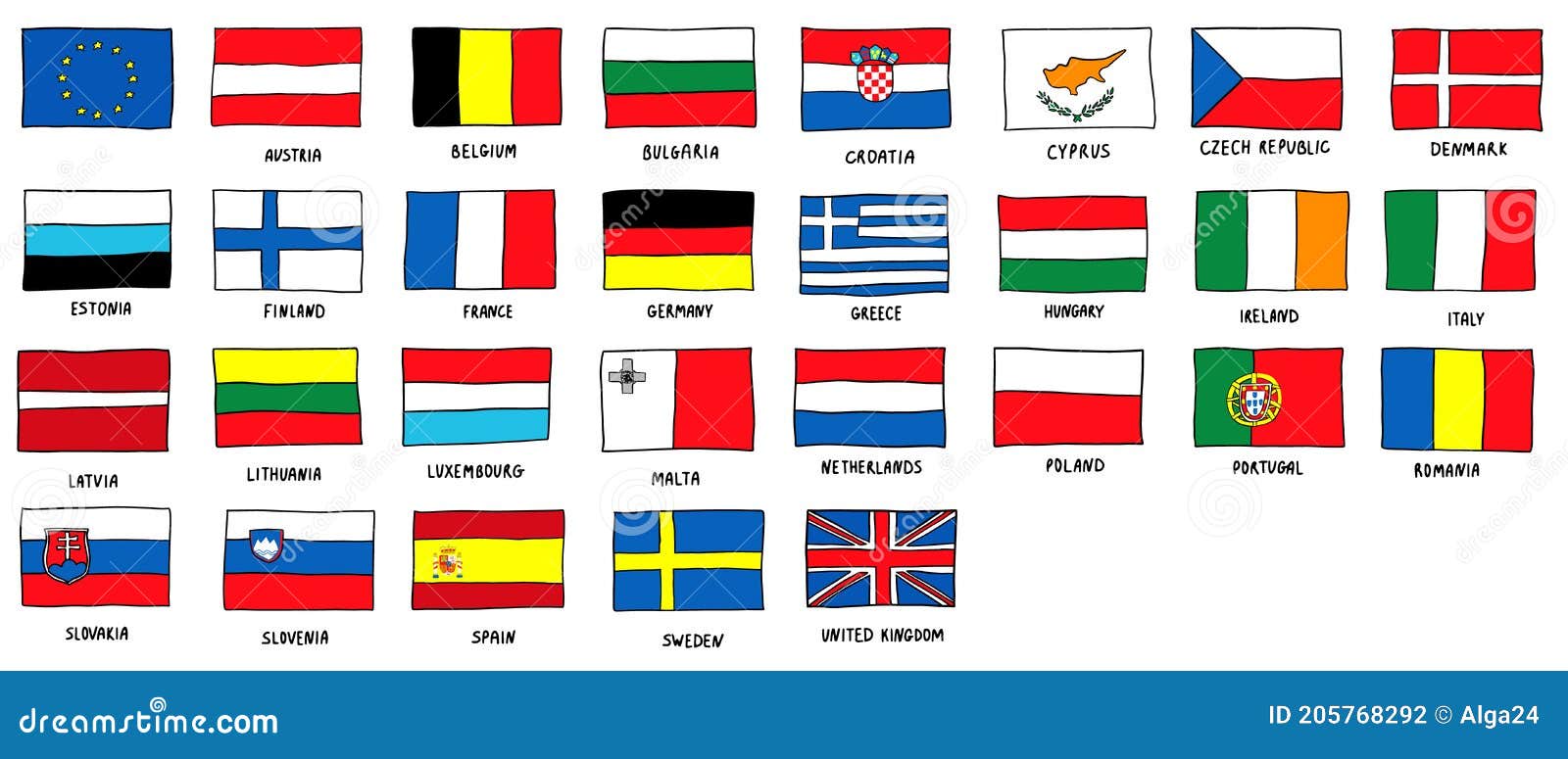 Set of European Union Flags Stock Vector - Illustration of spain ... Set of European Union Flags Stock Vector - Illustration of spain ...