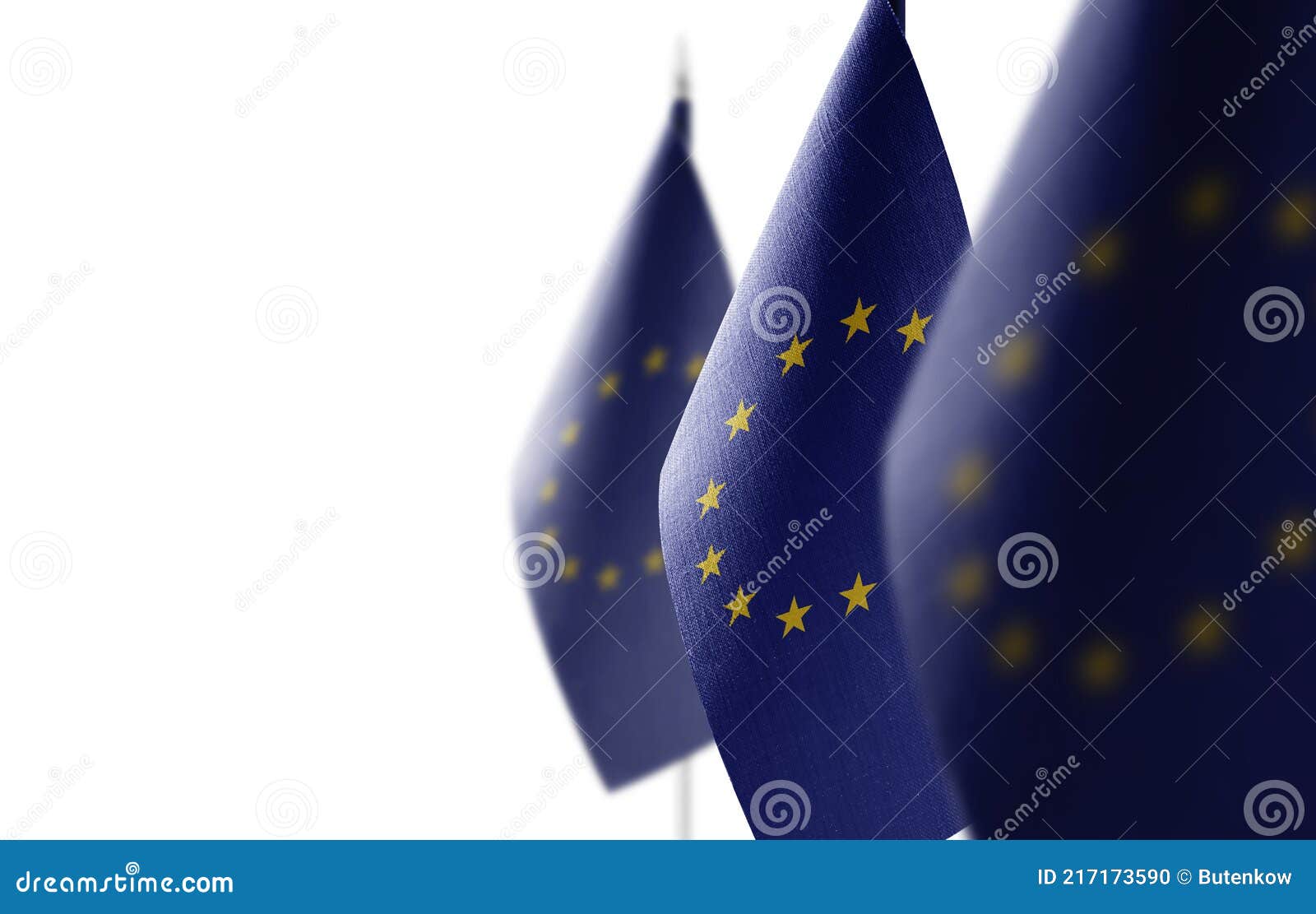 Set of European Union National Flags on a White Background Stock Photo ...