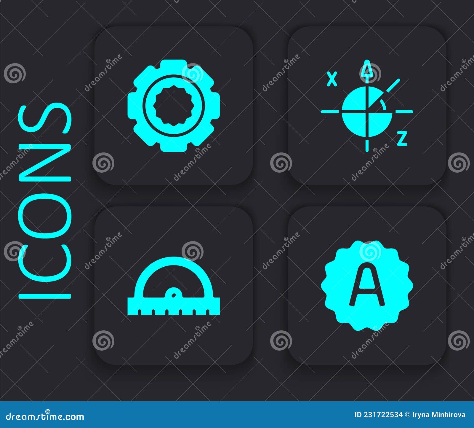 Set Exam Sheet with a Plus Grade, Gear, Trigonometric Circle and ...