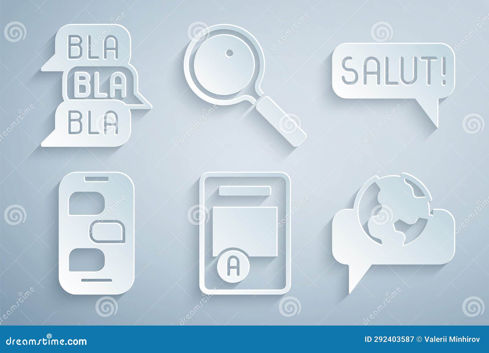 Set Exam Sheet with a Plus Grade, Salut in Different Languages, New ...