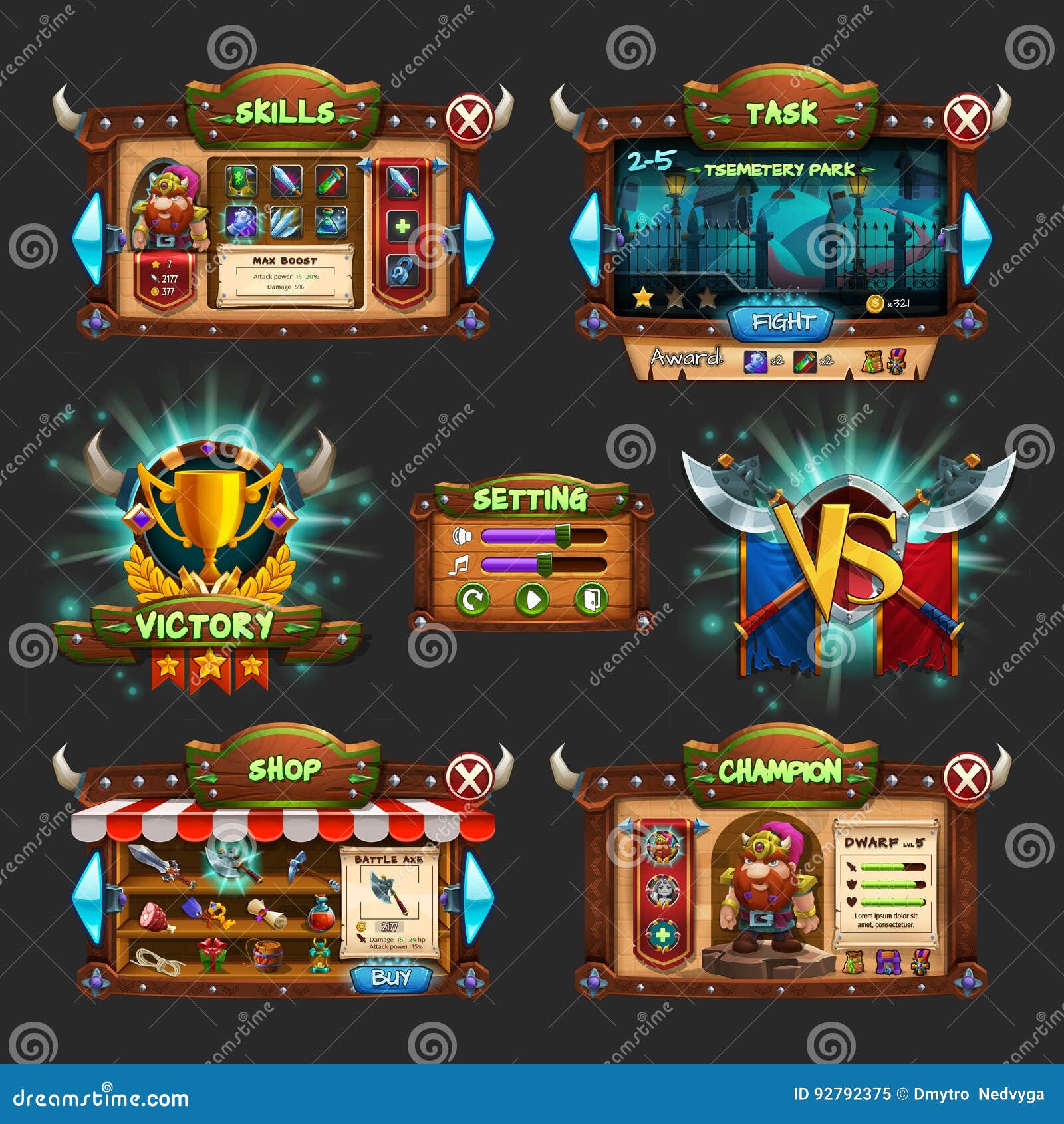 Set of Example of Wooden Board User Interface of Game. Window of Level ... Set of Example of Wooden Board User Interface of Game. Window of Level ...