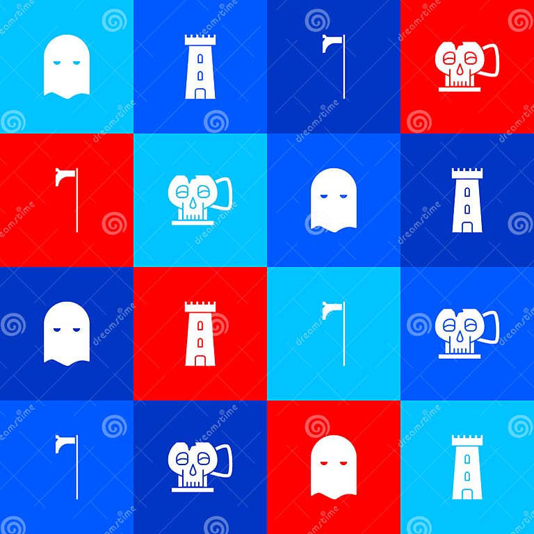 Set Executioner Mask, Castle Tower, Medieval Axe and Cup from the Skull ...