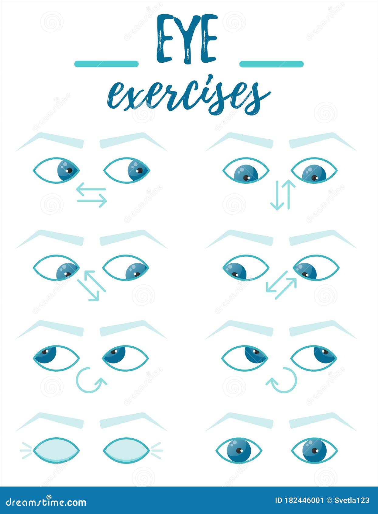 Exercises For Eyes,infographic Vector Illustration | CartoonDealer.com ...
