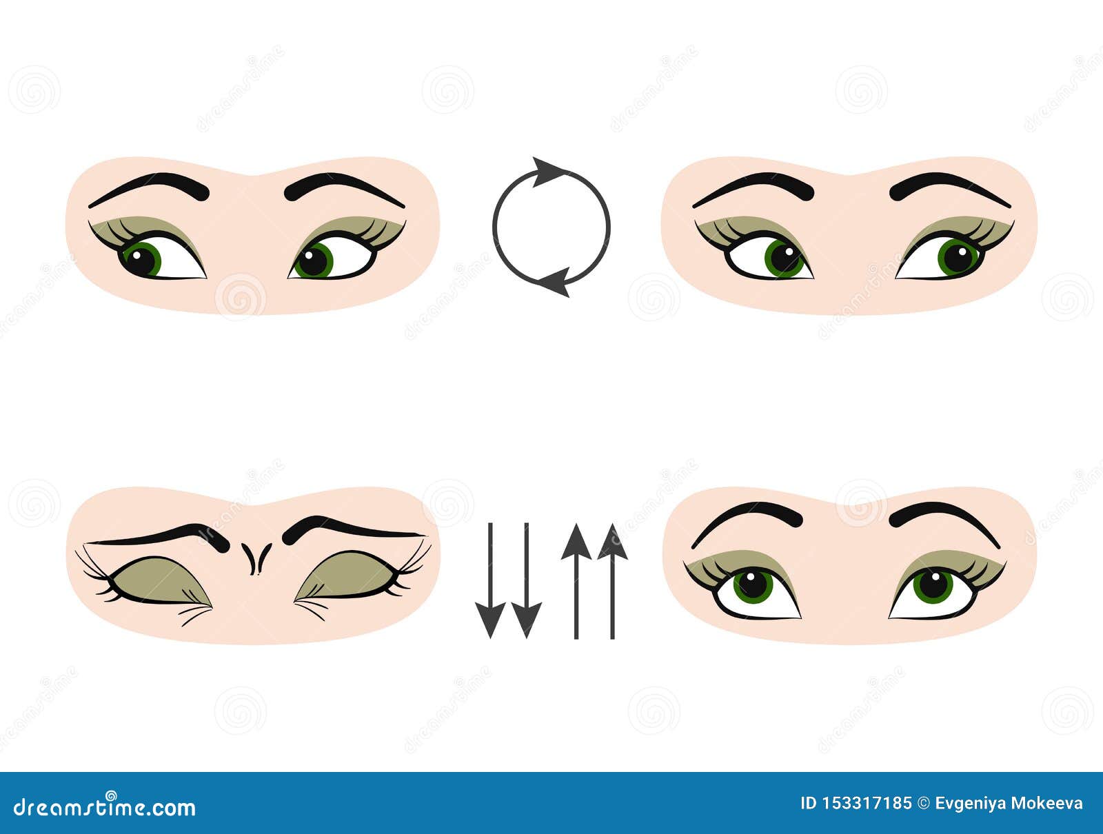 Exercises For Eyes,infographic Vector Illustration | CartoonDealer.com ...